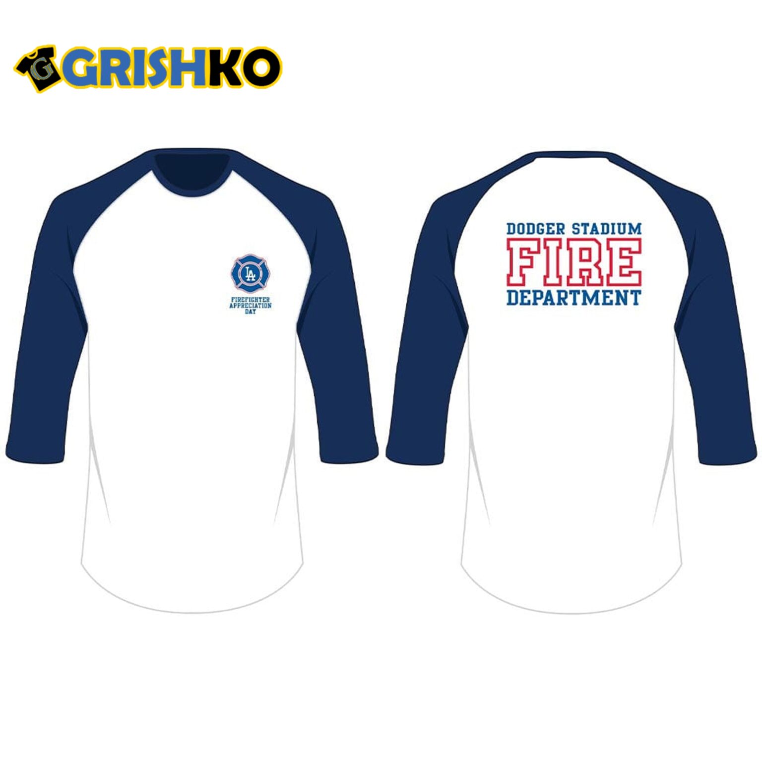 Dodger Stadium Fire Department Giveaway Shirt 2024 - Grishko