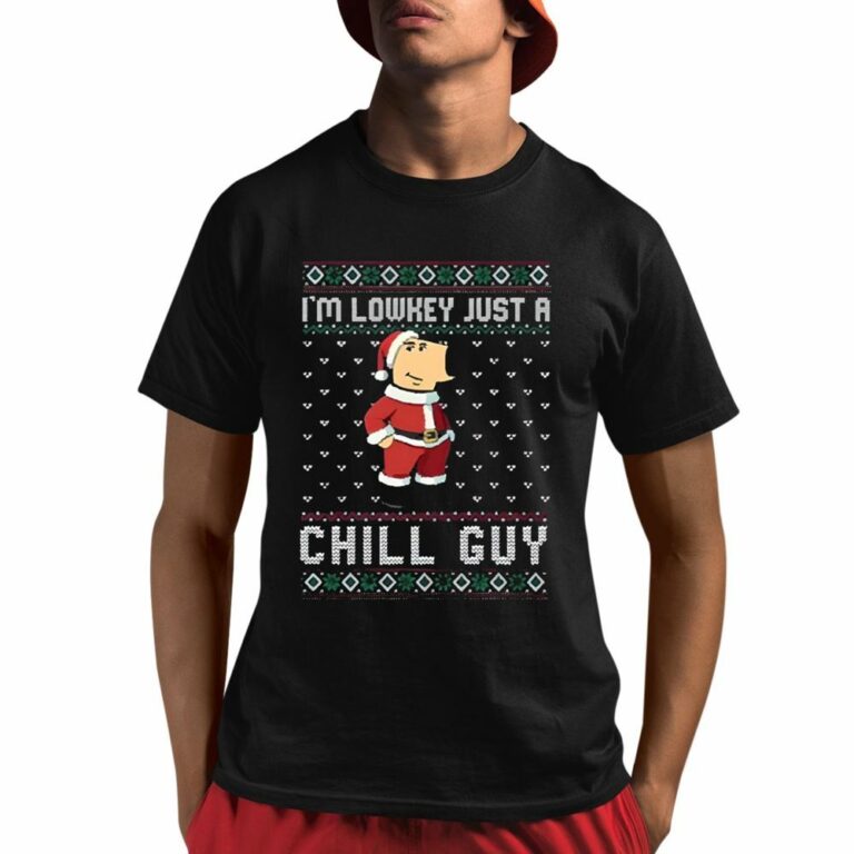 Chill Guy Meme Just Chilling On Christmas Sweatshirt - Grishko