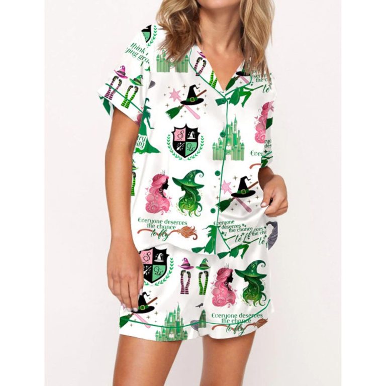 Wicked Musical Movie Satin Pajama Set For Women - Grishko.com